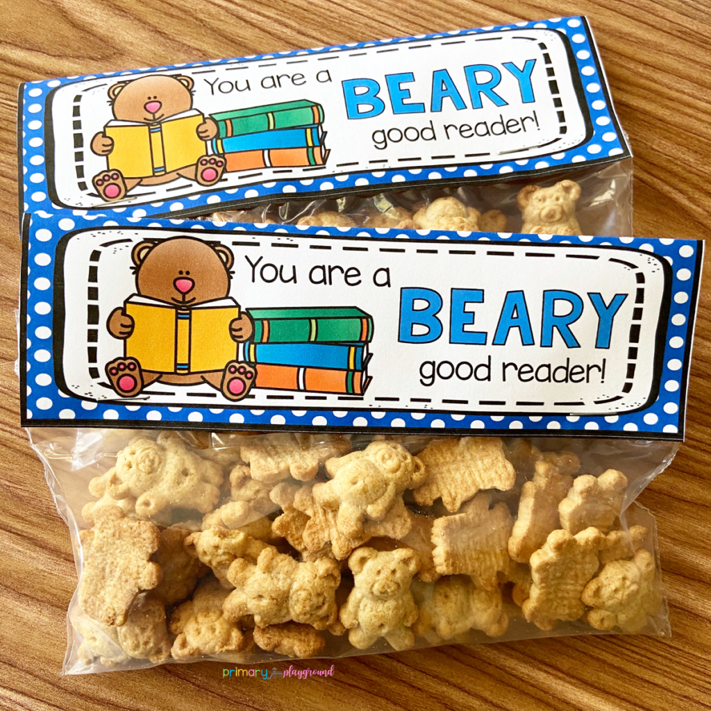Beary Good Reader Treat Bag Topper - Primary Playground
