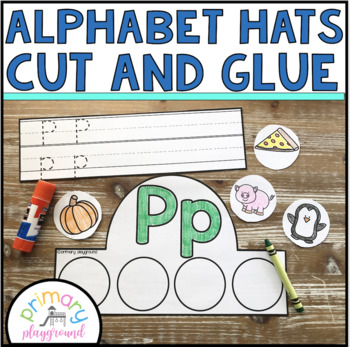 Alphabet Hats Beginning Sounds Hat Cut and Glue - Primary Playground