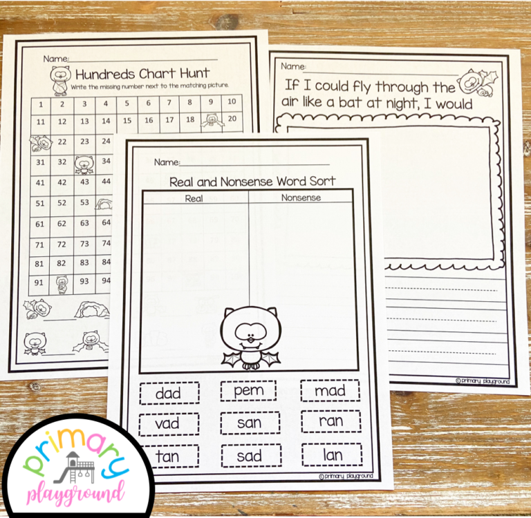 Bat Activities No Prep Math, Literacy and Science Pack - Primary Playground