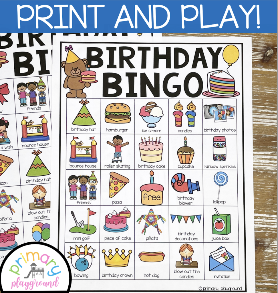 Birthday Bingo - Primary Playground
