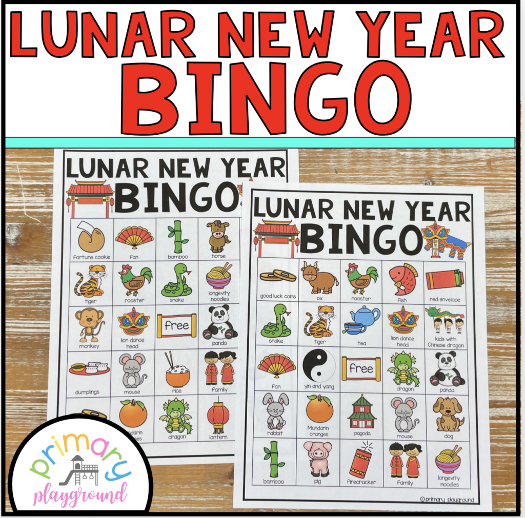Lunar New Year Bingo Print and Play Game - Primary Playground