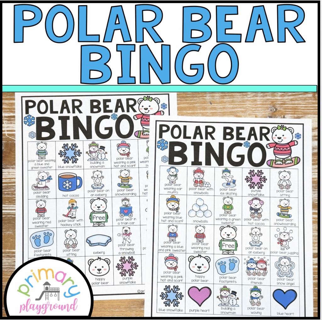 Polar Bear Bingo | Winter Bingo Game | No Prep Class Party Activity ...