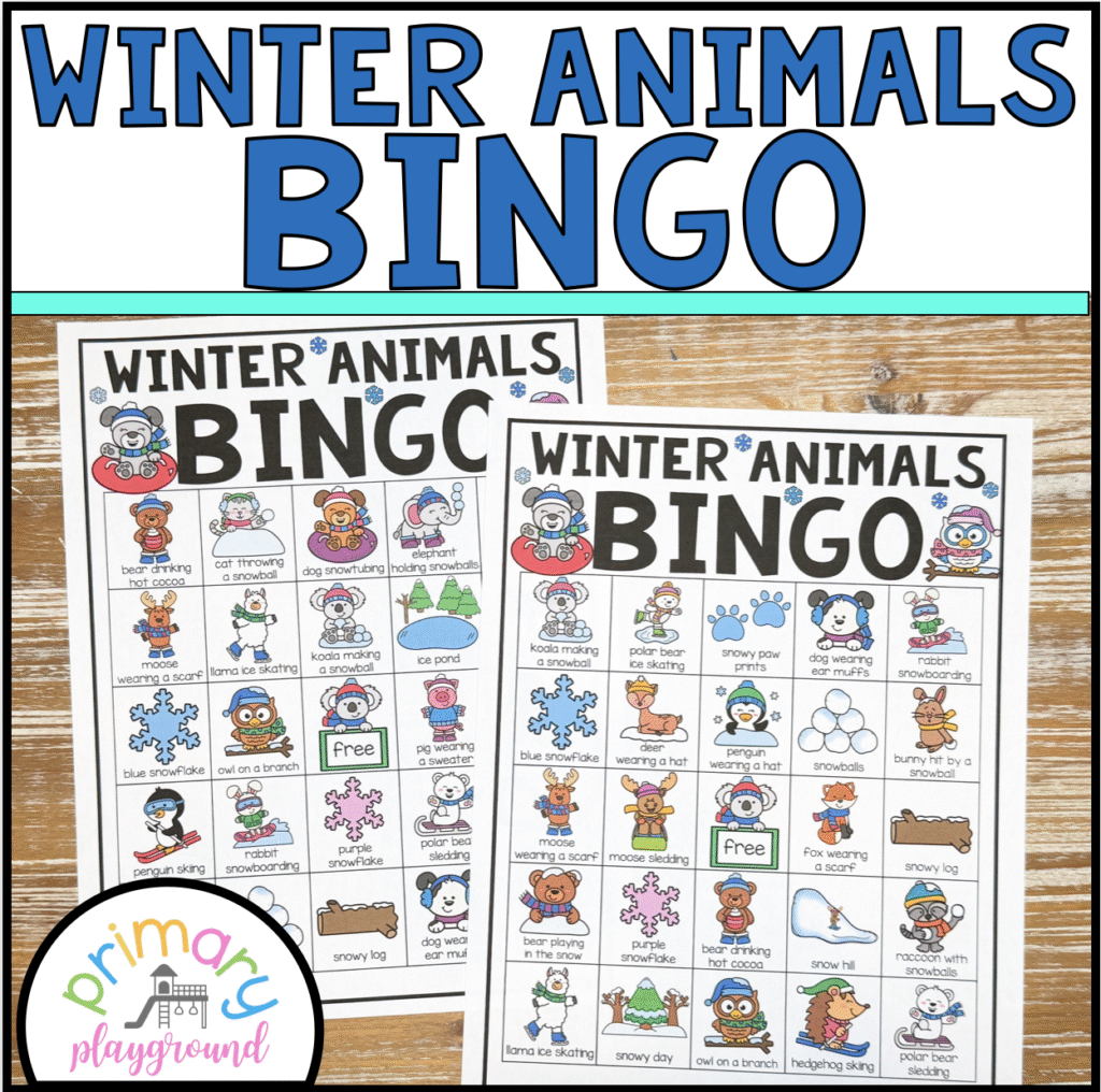 Winter Animals Bingo | No Prep Winter Game for Classroom, Indoor Recess ...